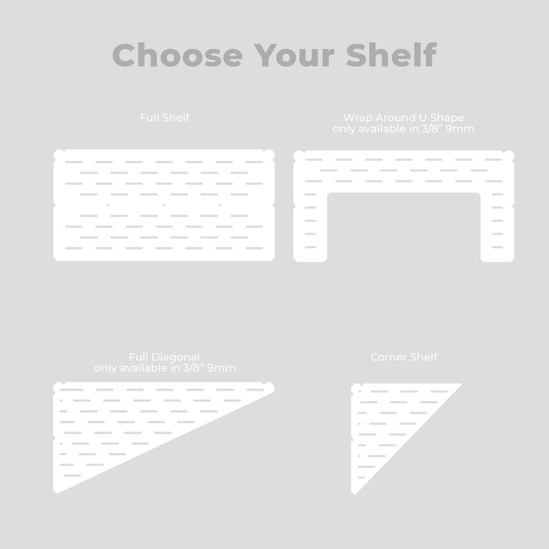 V1** Acrylic Pegboard Skadis and Shelves Kit for Rudsta Wide - 3/8 ...