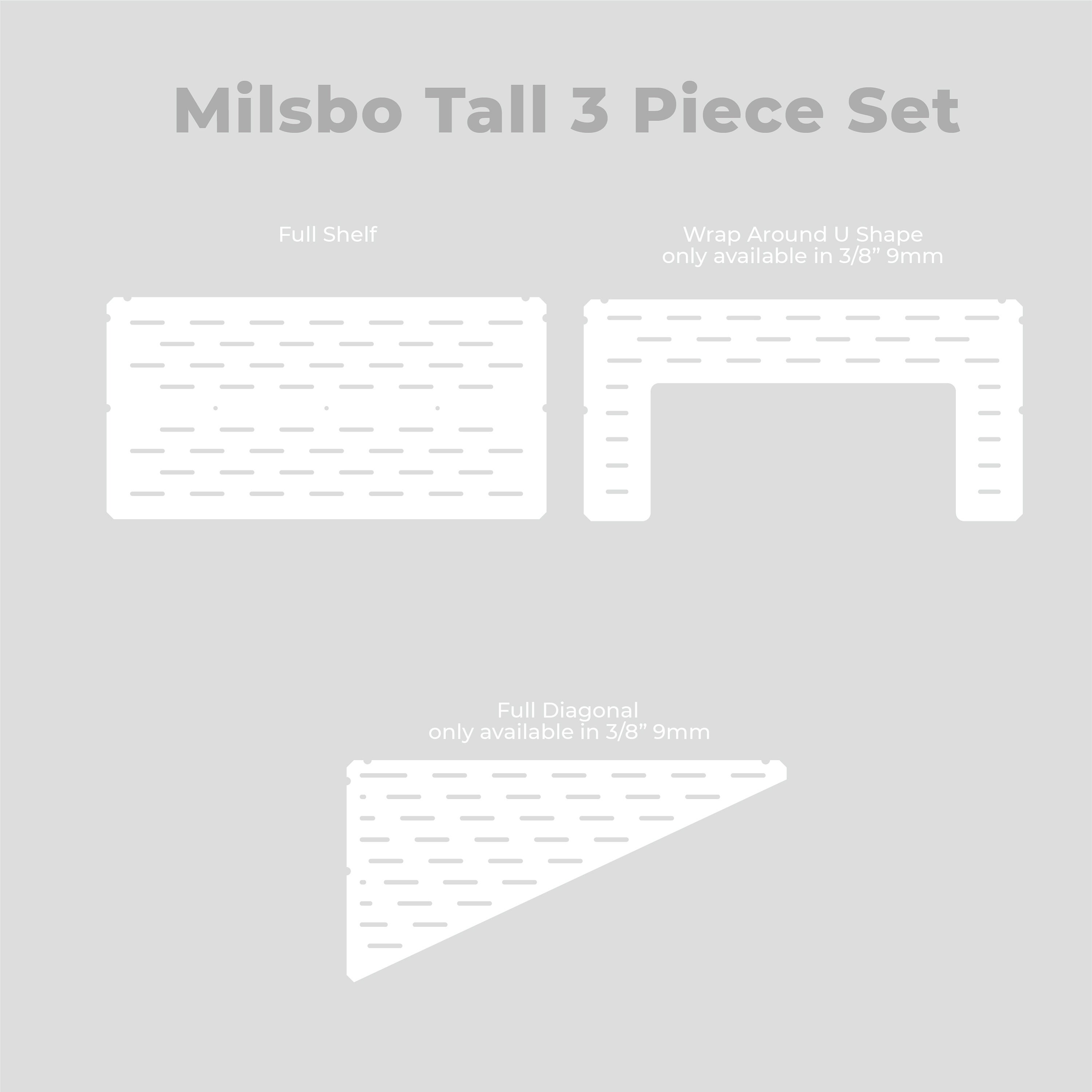 Milsbo Tall (V1**) 3 Piece Acrylic Shelf Set for IKEA Greenhouse ...