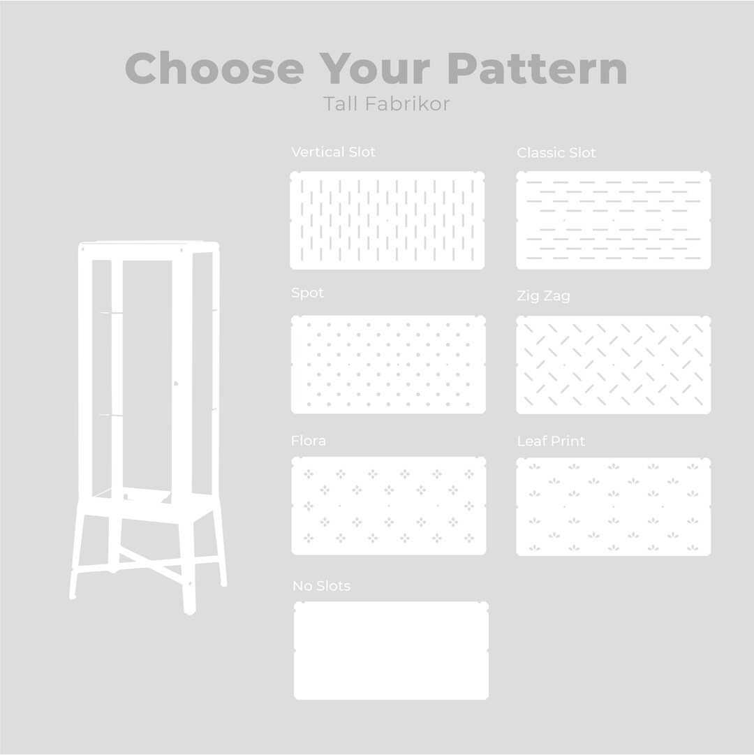 Ikea Tall Fabrikor Acrylic Pegboard Skadis Shelf Kit - Etsy