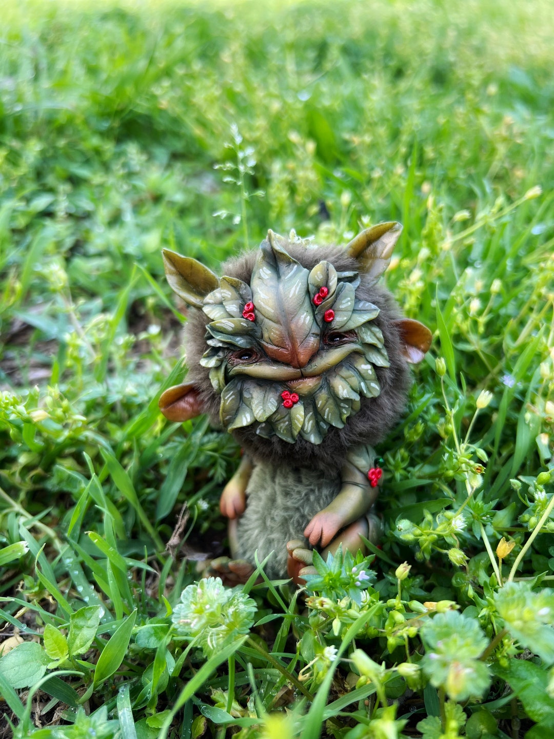 Green Man Art Toy Doll Toy Creatures Beasts Fantasy Forest Ooak Fairy ...