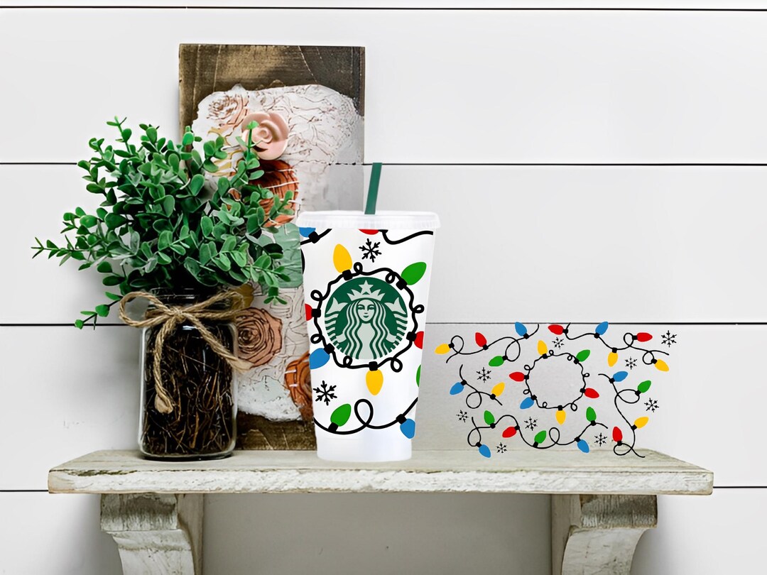 Christmas Lights Starbucks Cold Cups - Etsy