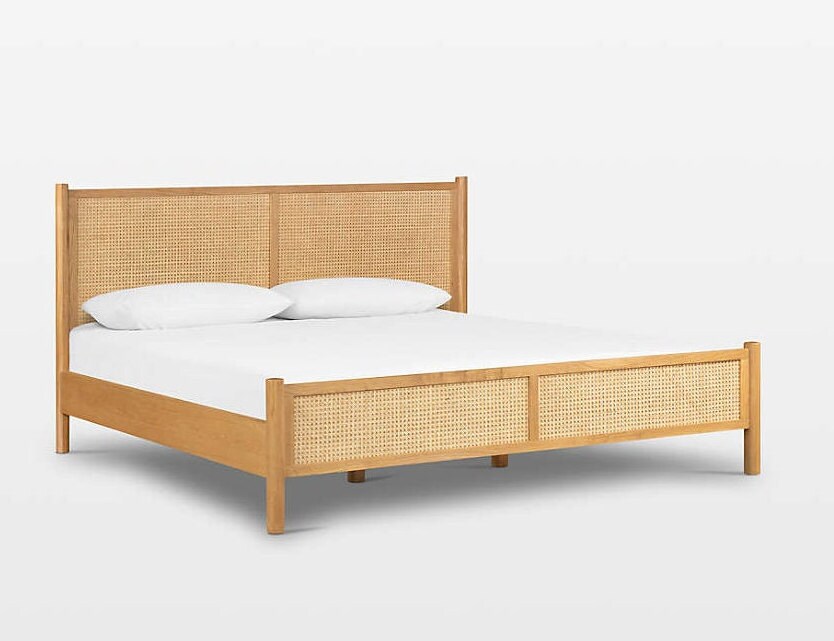 Wooden Cane Bed King Size Bed Oak Wooden Bed Home Decor Bed - Etsy