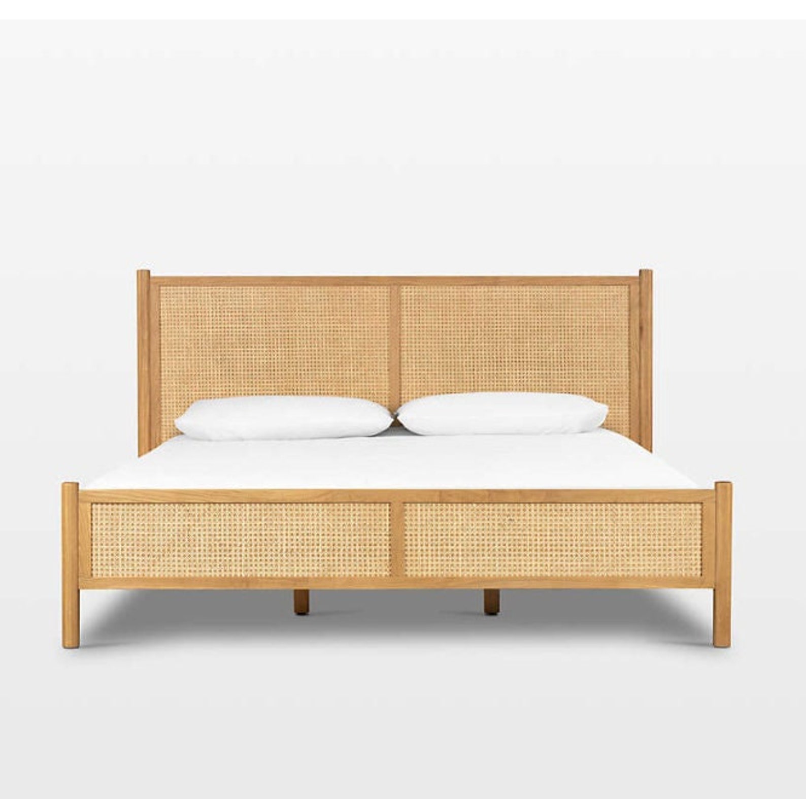 Wooden Cane Bed King Size Bed Oak Wooden Bed Home Decor Bed - Etsy