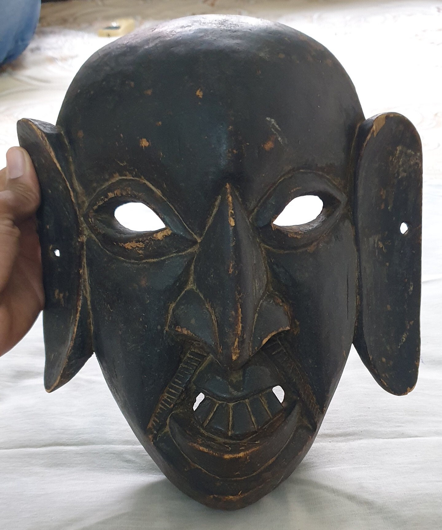 Vintage Mask Wooden Beautifully Hand Carved Bodhi Tree Tibetan - Etsy