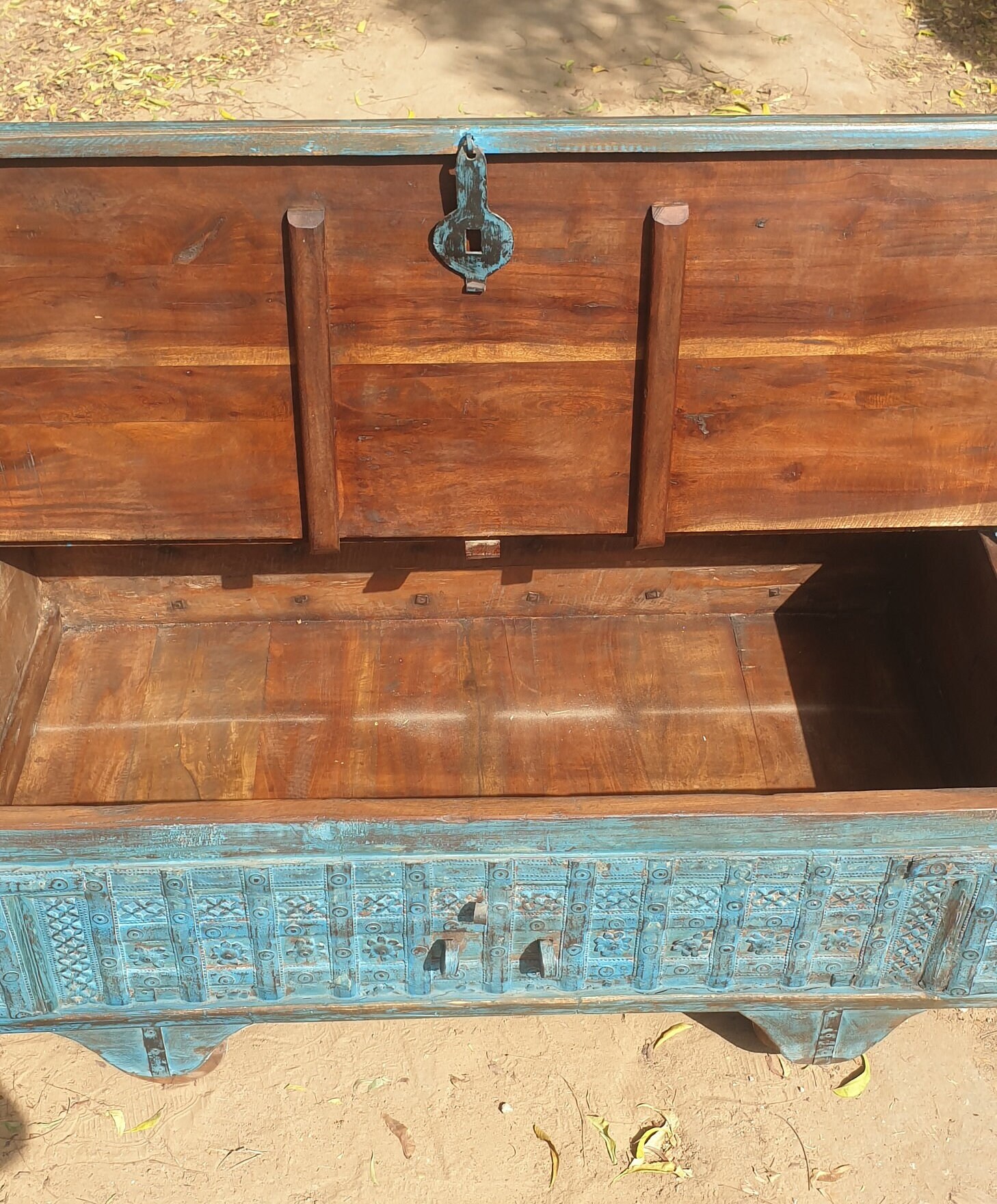 Antique Indian Pitara Coffee Table Old Hope Chest Blanket - Etsy