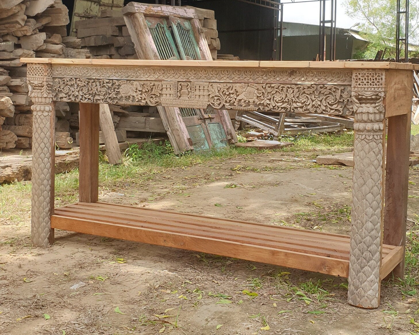 Wooden Indian Carved Wood Console Table/beautiful Furniture - Etsy