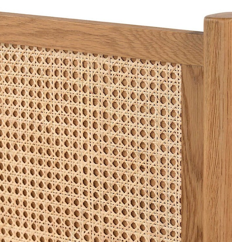 Wooden Cane Bed King Size Bed Oak Wooden Bed Home Decor Bed - Etsy