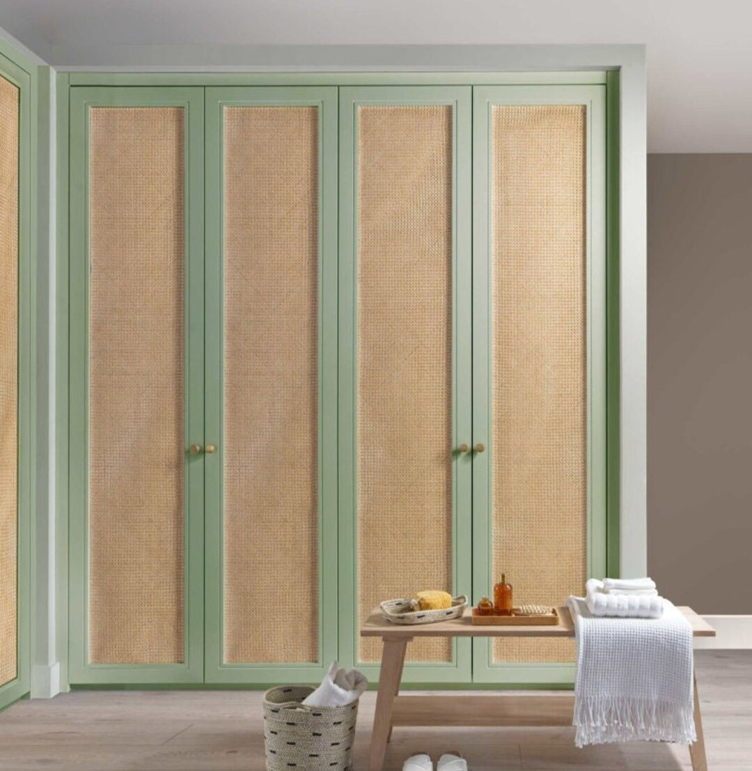 Wooden Cane Door , Custom Design Cane Wardrobe Door , Almirah Door ...