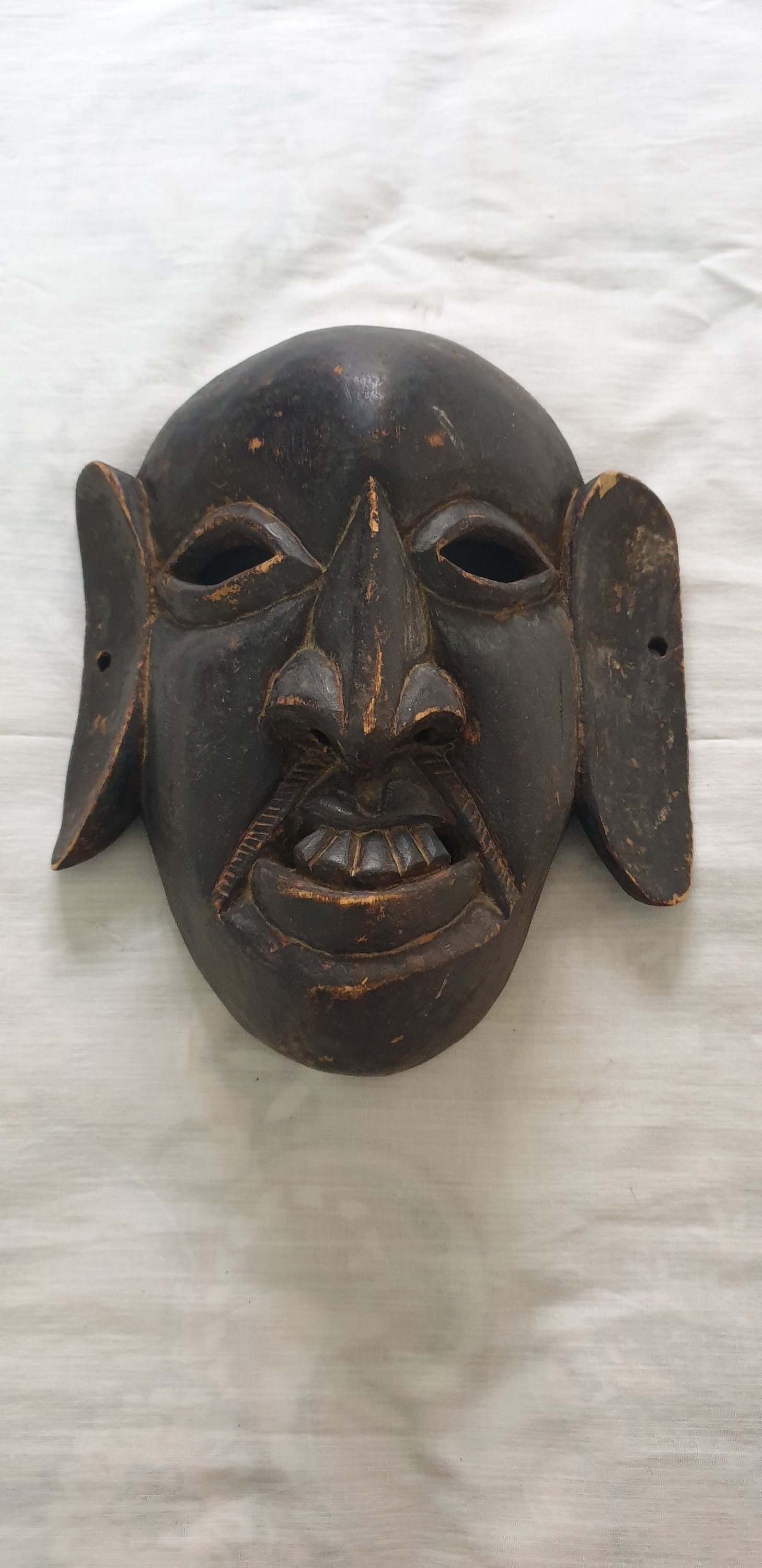 Vintage Mask Wooden Beautifully Hand Carved Bodhi Tree Tibetan - Etsy