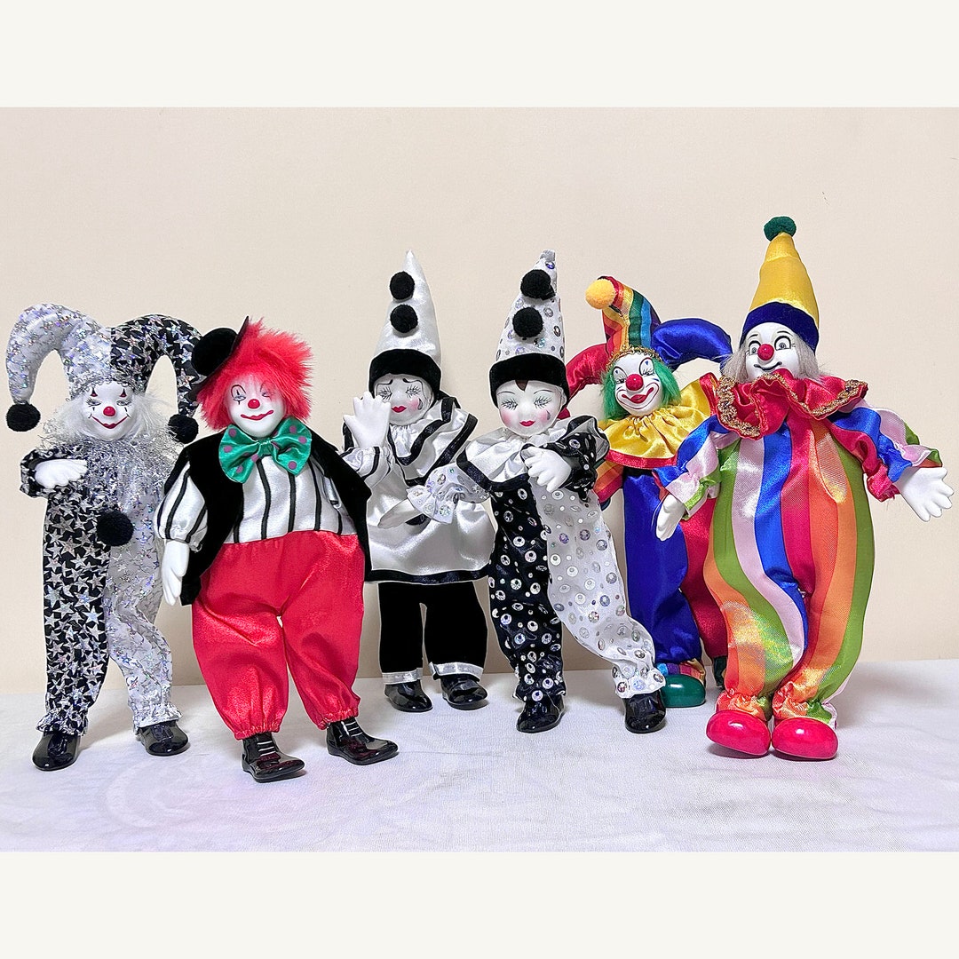 Vintage Clown Porcelain Dolls,clown Collection Toys,desktop Decorations ...