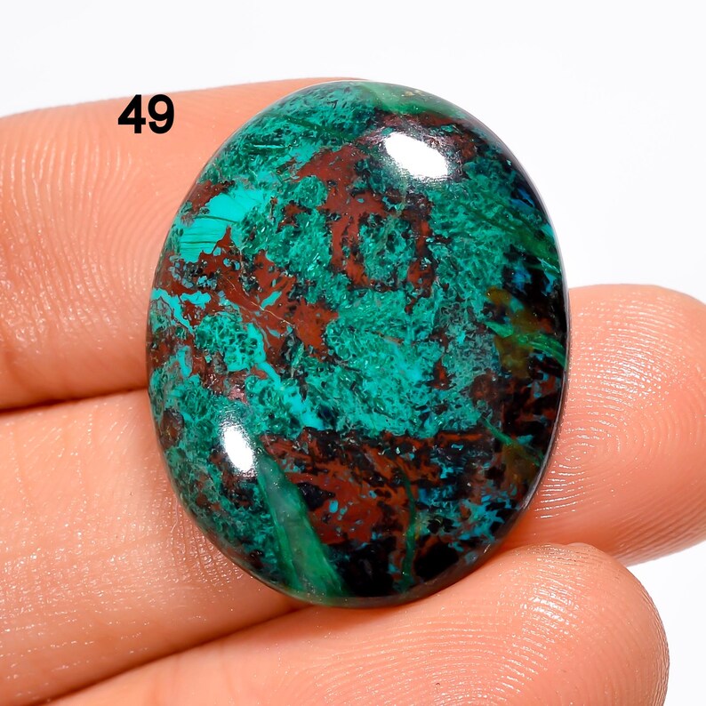 Natural Chrysocolla Cabochon Loose Gemstone Parrot Wing Chrysocolla ...