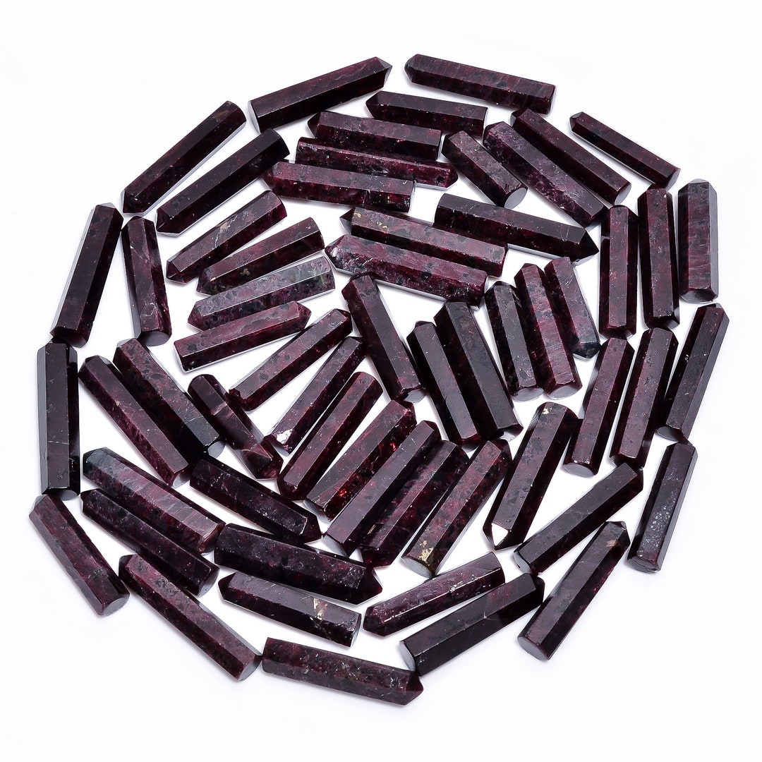 Natural Garnet Pencil Point: Loose Gemstone Tower, Healing Crystal ...