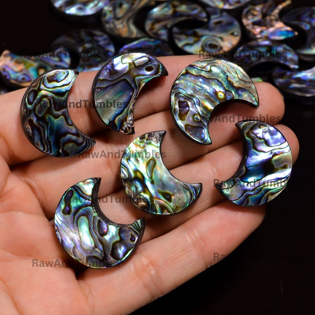 Top Quality Abalone Shell Crescent Moon Shape Gemstone - Etsy