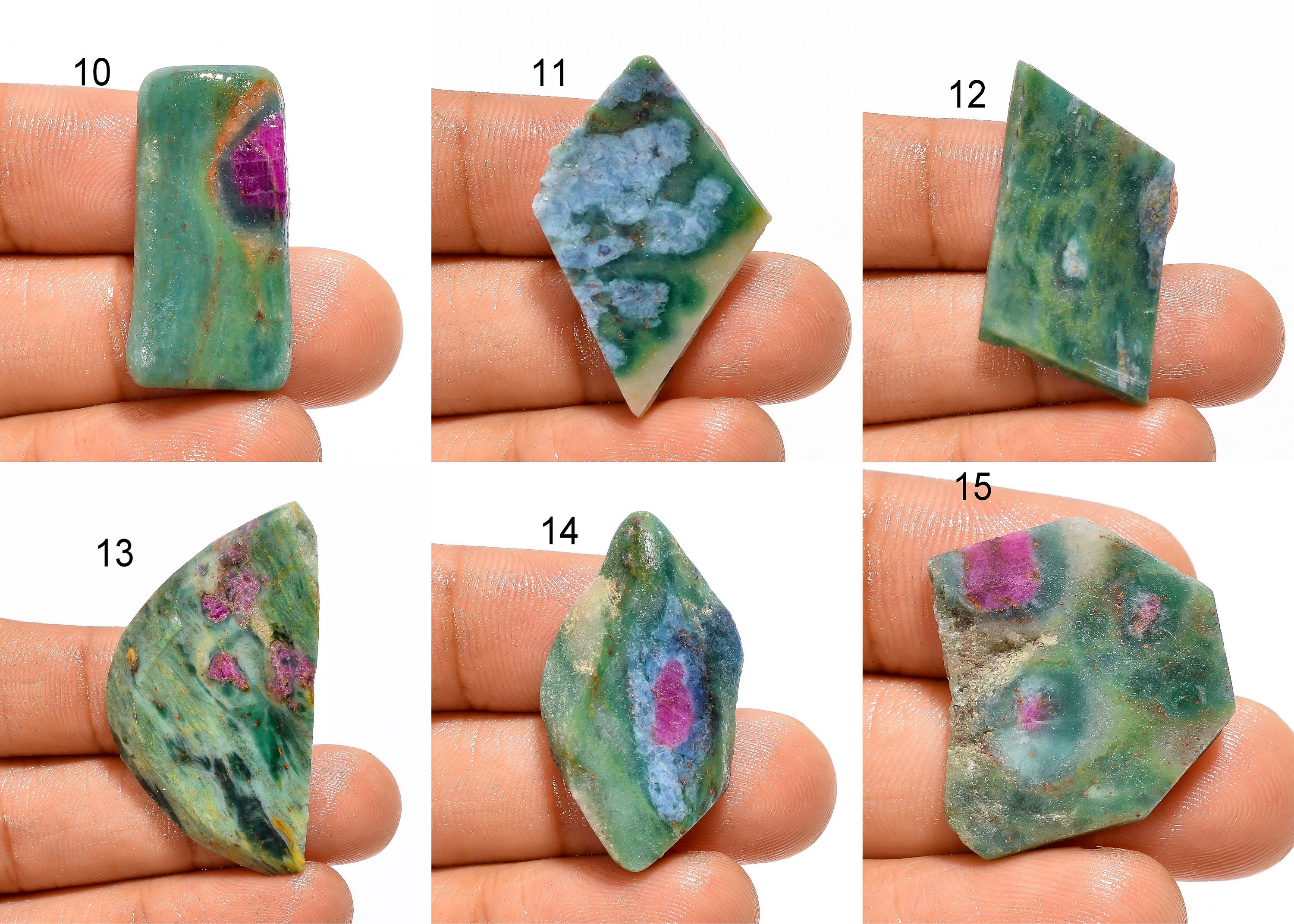 Natural Ruby Fuchsite Slice, Ruby Fuchsite Gemstone Cabochon Loose Ruby ...