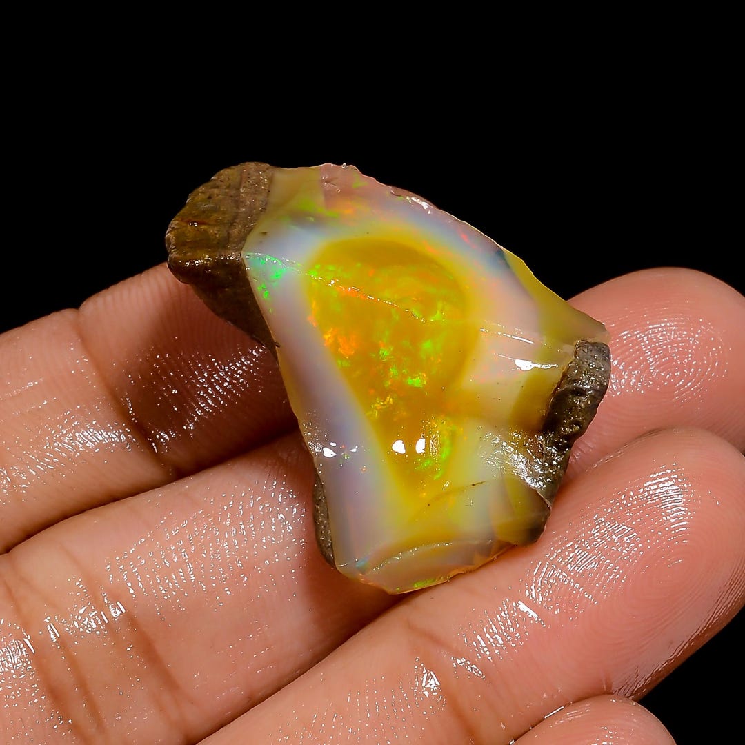 Natural Ethiopian Opal Rough Stone / Dry Ethiopian Opal Raw Crystal ...