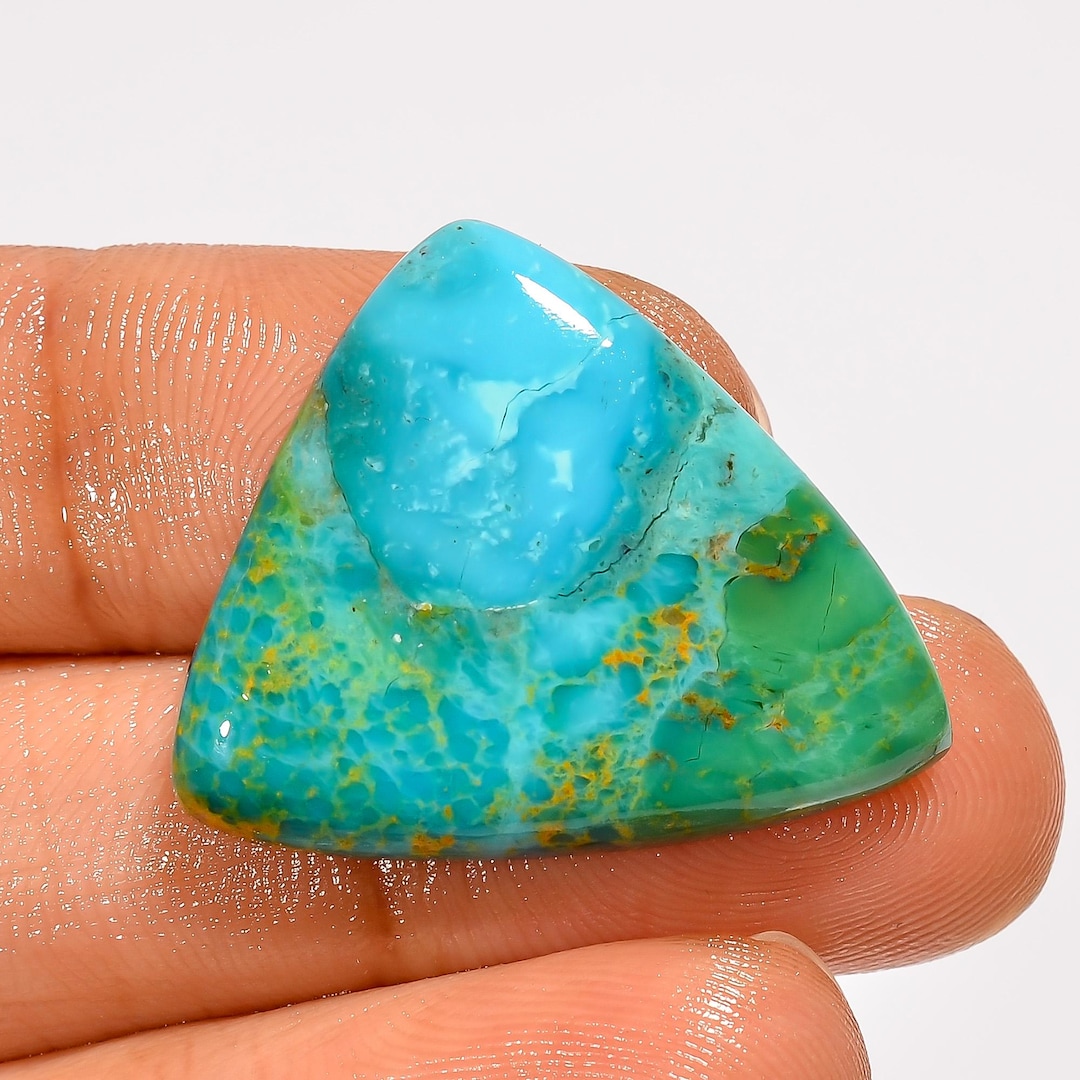 Natural Kingman Turquoise Cabochon Triangle Shape Cabochon Loose ...