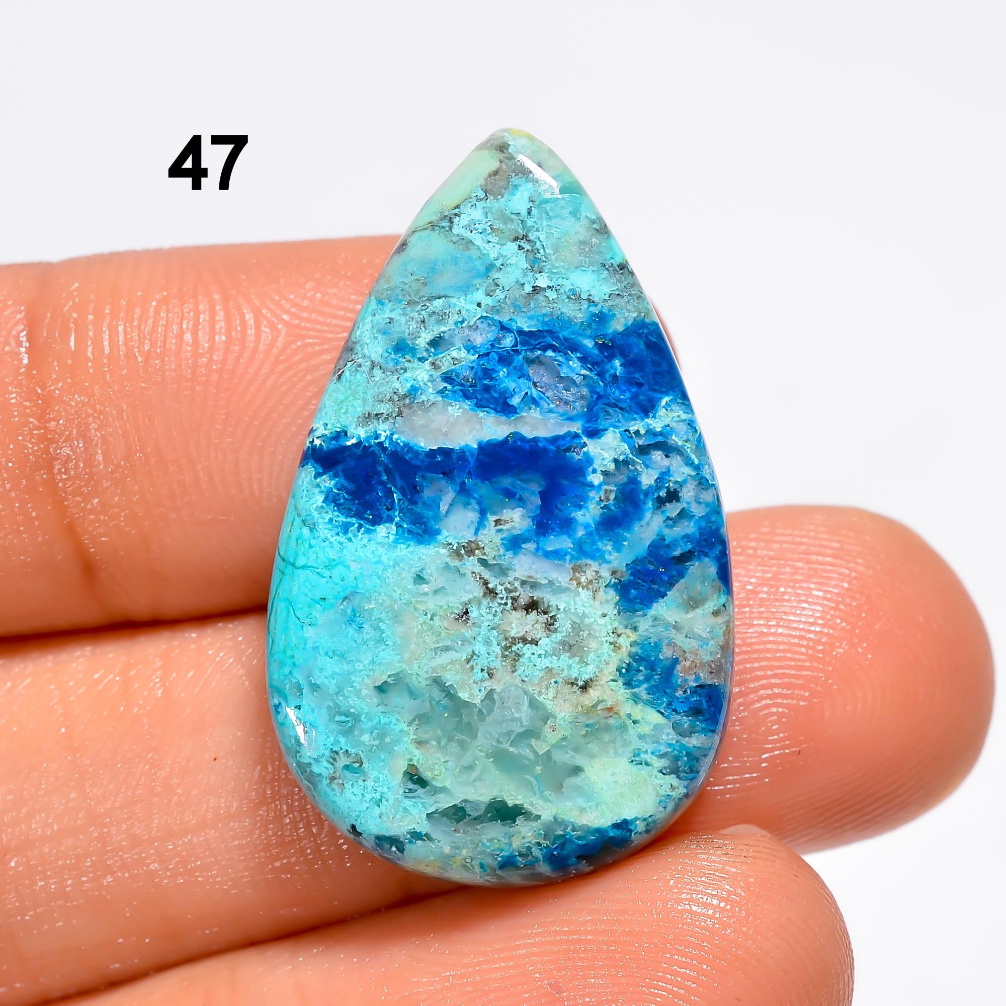 Natural Chrysocolla Cabochon Loose Gemstone Parrot Wing Chrysocolla ...