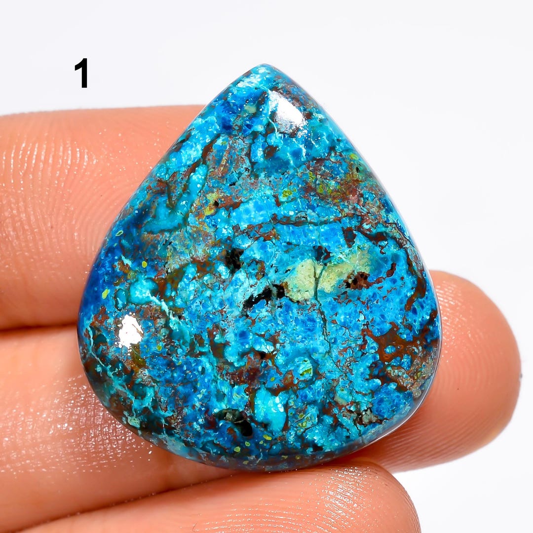 Natural Chrysocolla Cabochon Loose Gemstone Parrot Wing Chrysocolla ...