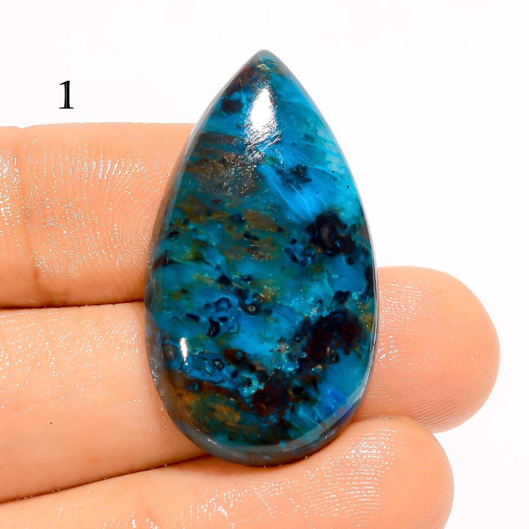 Natural Azurite Cabochon Loose Gemstone for Jewelry Making (stone as ...