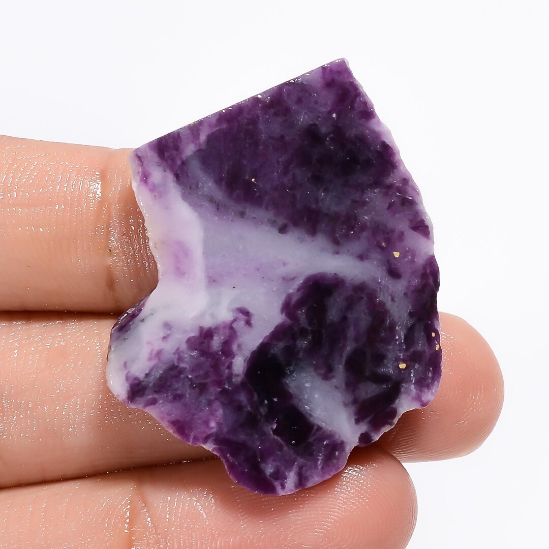 Polished Kammererite Slice: Raw Rough Kemmererite Palm Stone (36X30X5 ...
