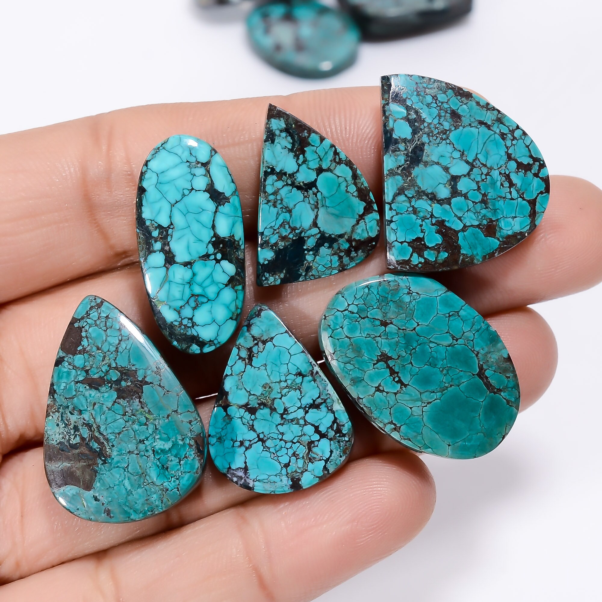 Turquoise Gemstone Lot 10 Pieces Turquoise Lot 22X10 29X15 Mm Size Mix ...