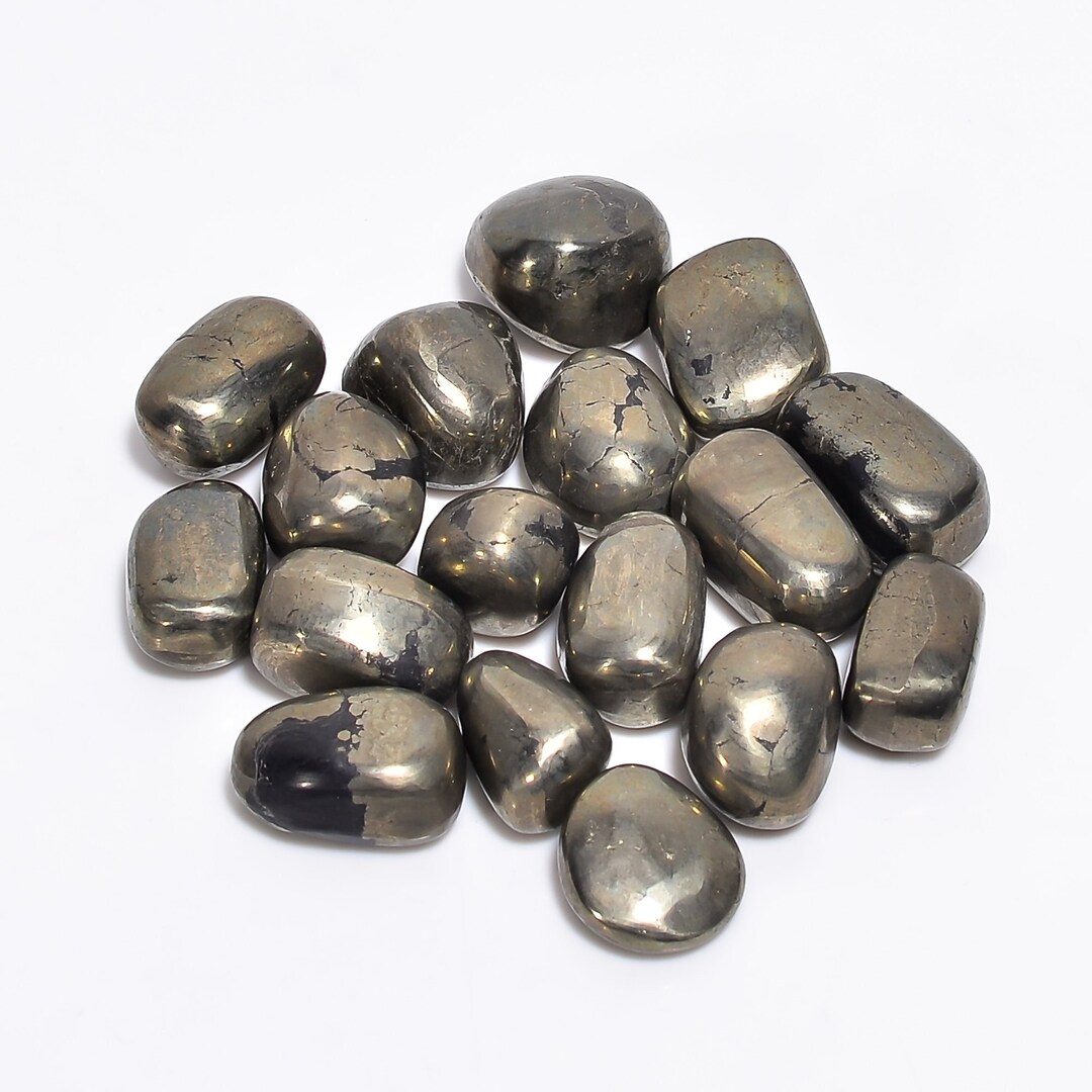 Classic Natural Stone Apache Gold Pyrite Tumbled Pebbles Stone Healing ...