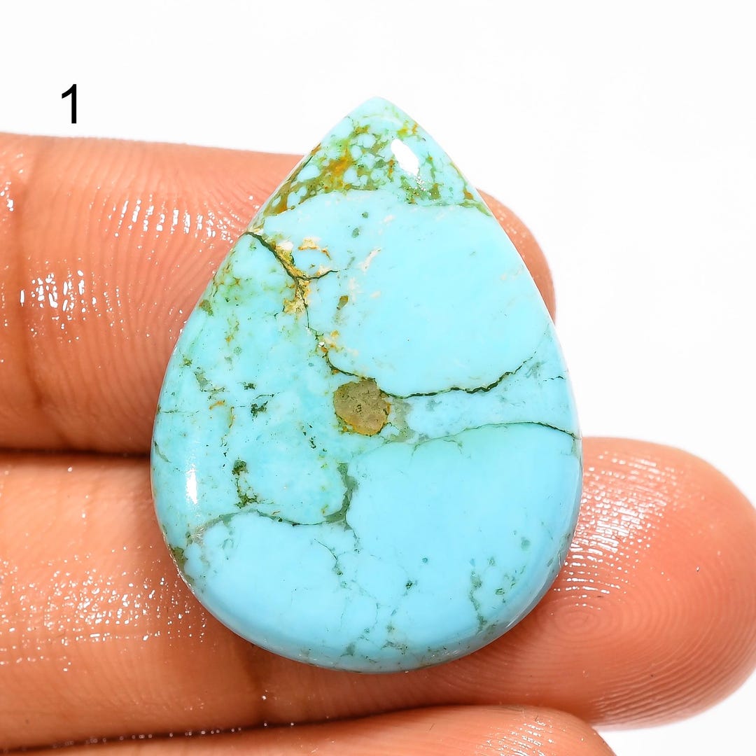 Natural Kingman Turquoise Cabochon: Loose Gemstone for Jewelry Making ...