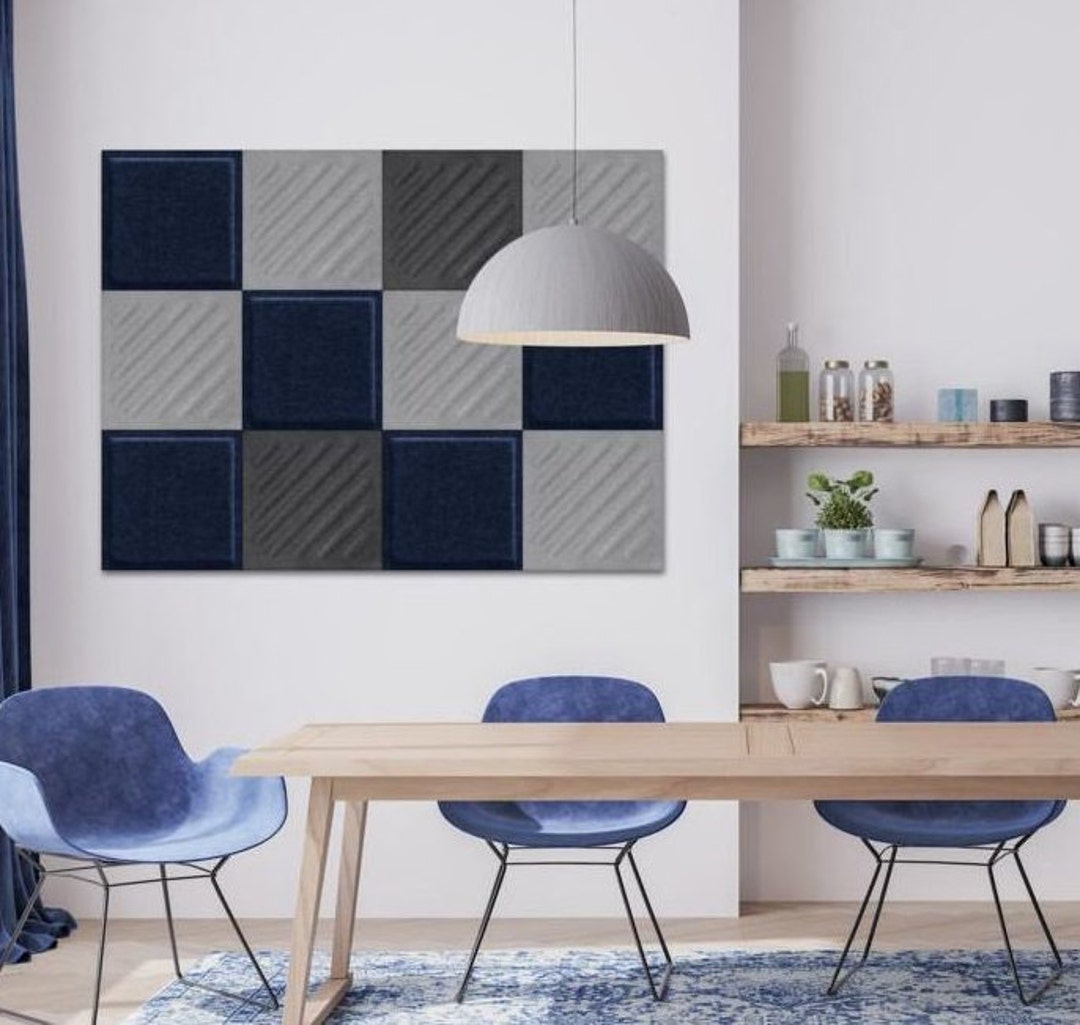 3D Square Felt Wall Panels: Acoustic Soundproofing, Eco-friendly Decor ...