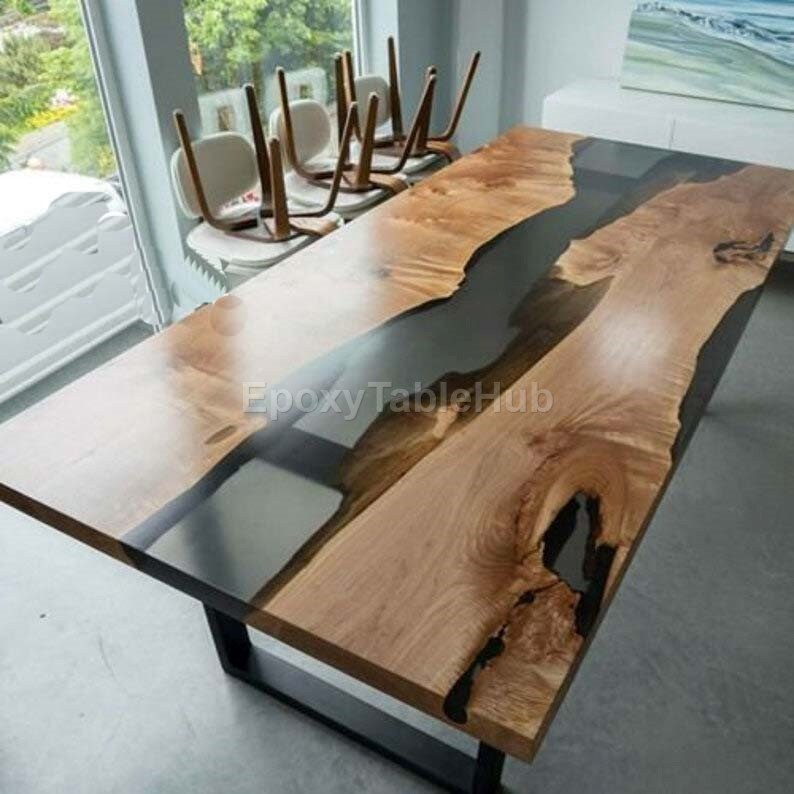 Epoxy Table Dining Sofa Center Table Top Live Edge Walnut - Etsy