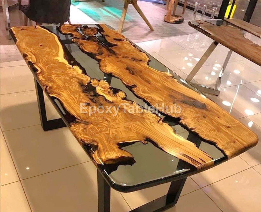 Epoxy Table, Dining, Sofa, Center Table Top Live Edge Walnut Table ...