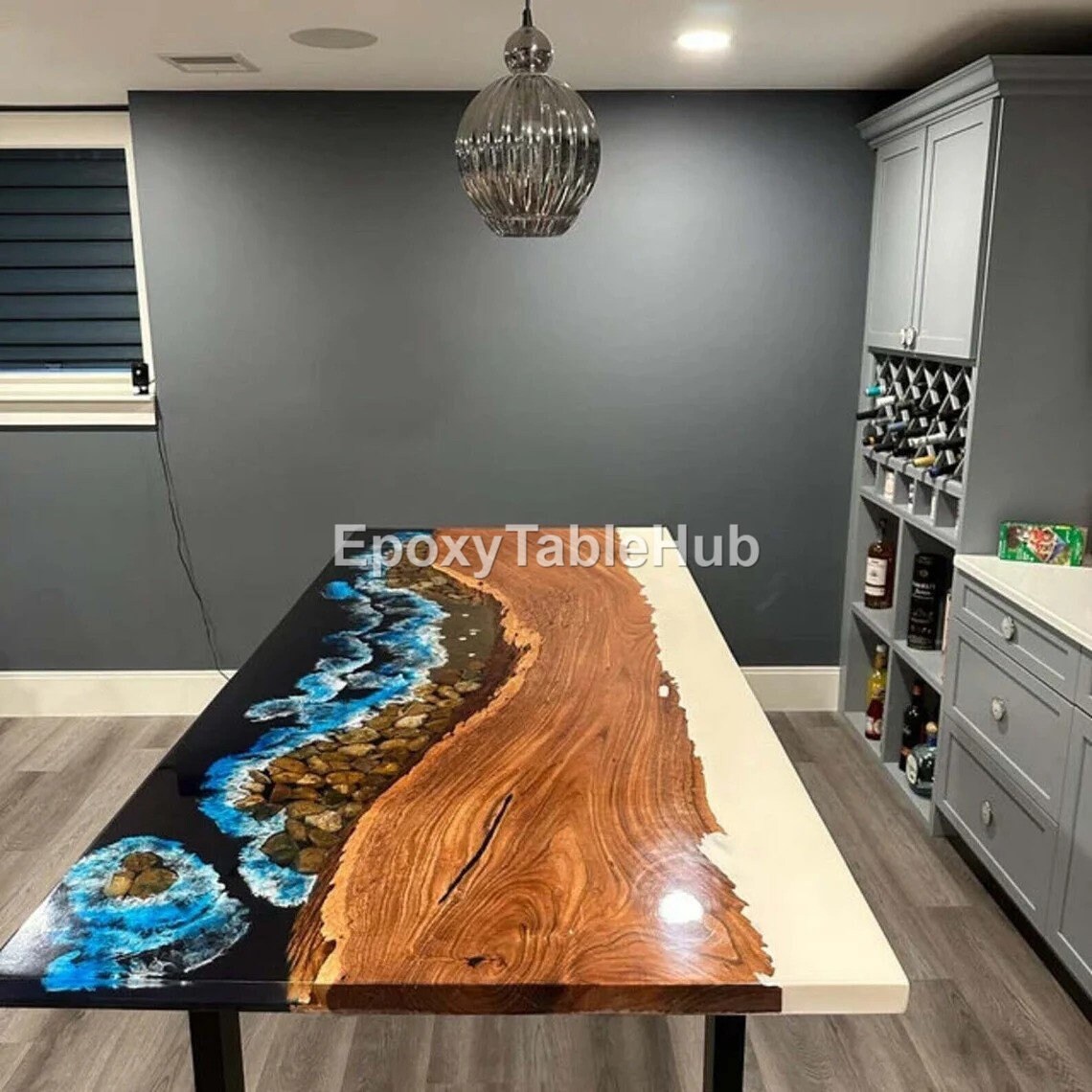 Epoxy Table, Dining, Sofa, Center Table Top Live Edge Walnut Table ...
