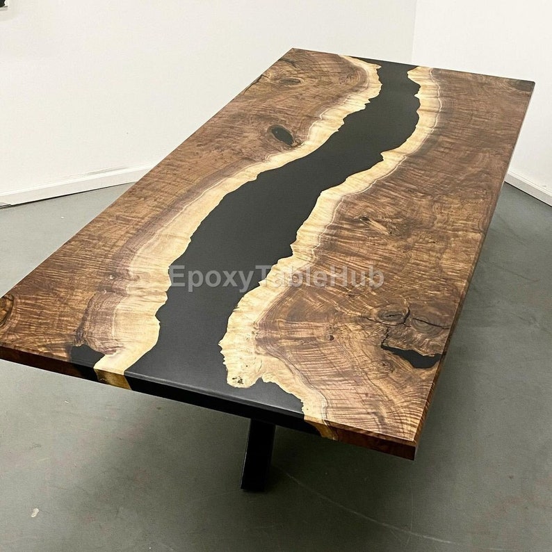 Epoxy Table, Dining, Sofa, Center Table Top Live Edge Walnut Table ...