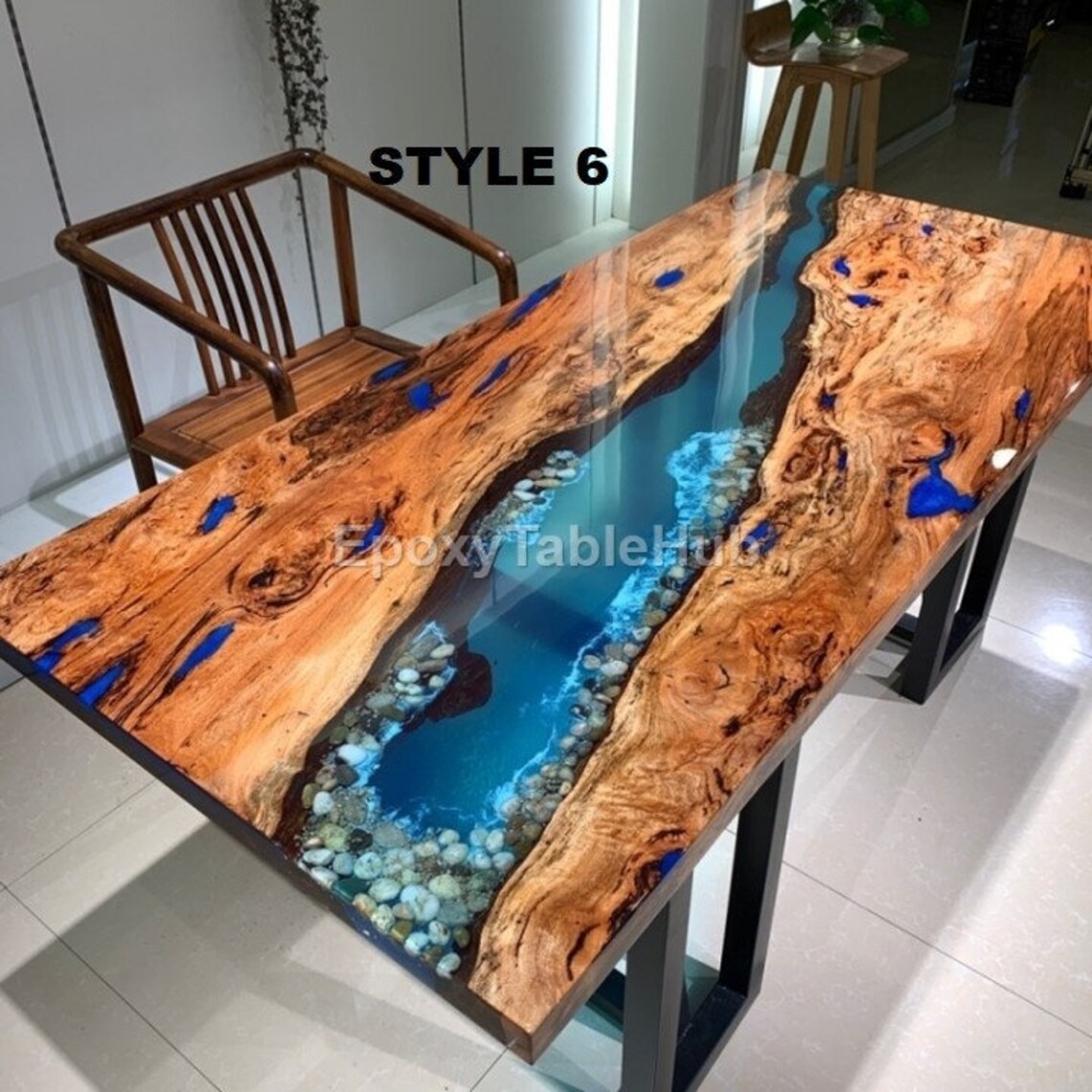 Epoxy Table, Dining, Sofa, Center Table Top Live Edge Walnut Table ...