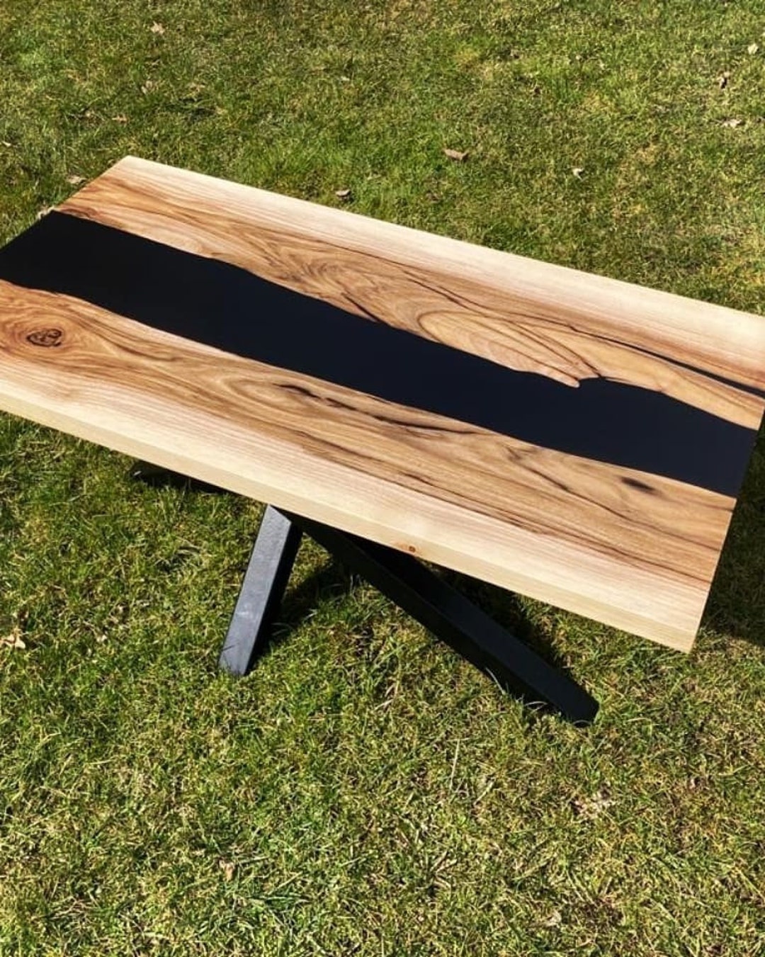 Live Edge Epoxy River Table – Custom Wood & Resin Dining Table ...