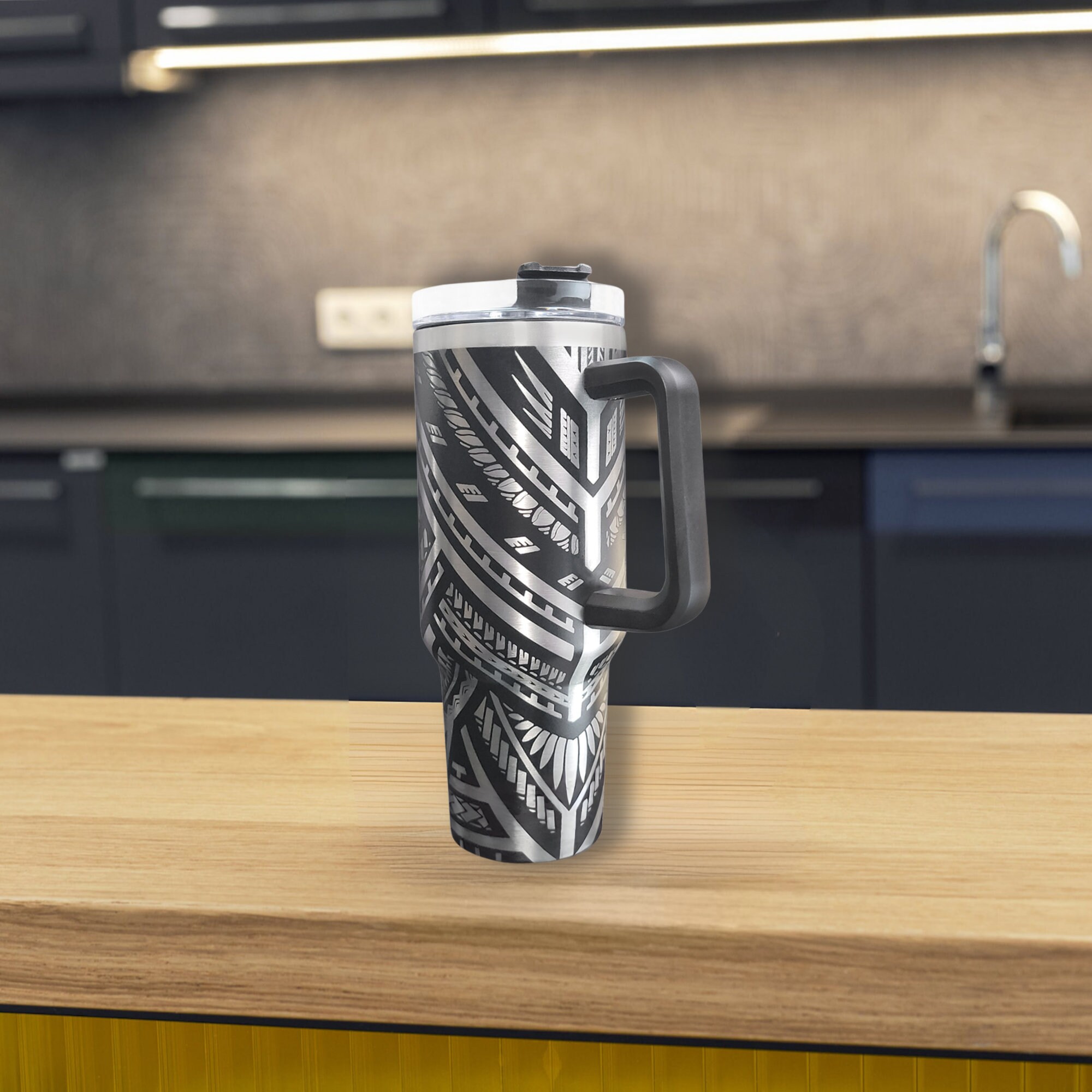 40oz Custom Laser Engraved Tumbler With Straw One of A Kind Polynesian ...