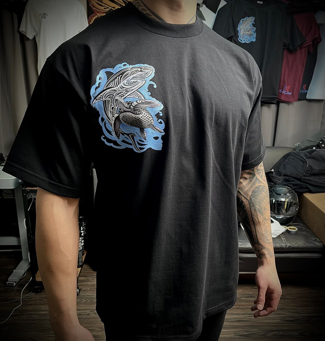 Turtle and Shark Tee - Etsy