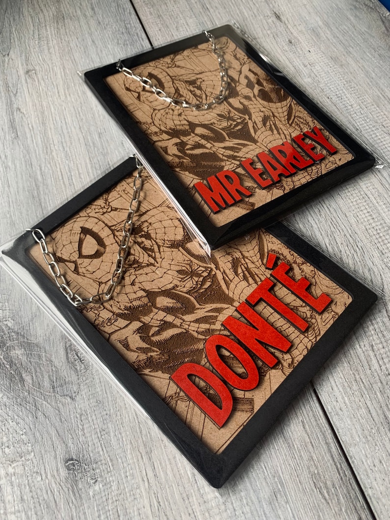 Personalised Name Comic Hanging Wall Door Sign Engraved Man - Etsy