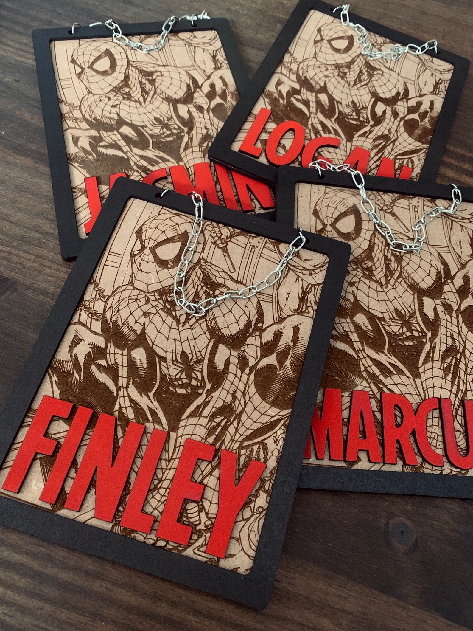 Personalised Name Comic Hanging Wall Door Sign Engraved Man - Etsy