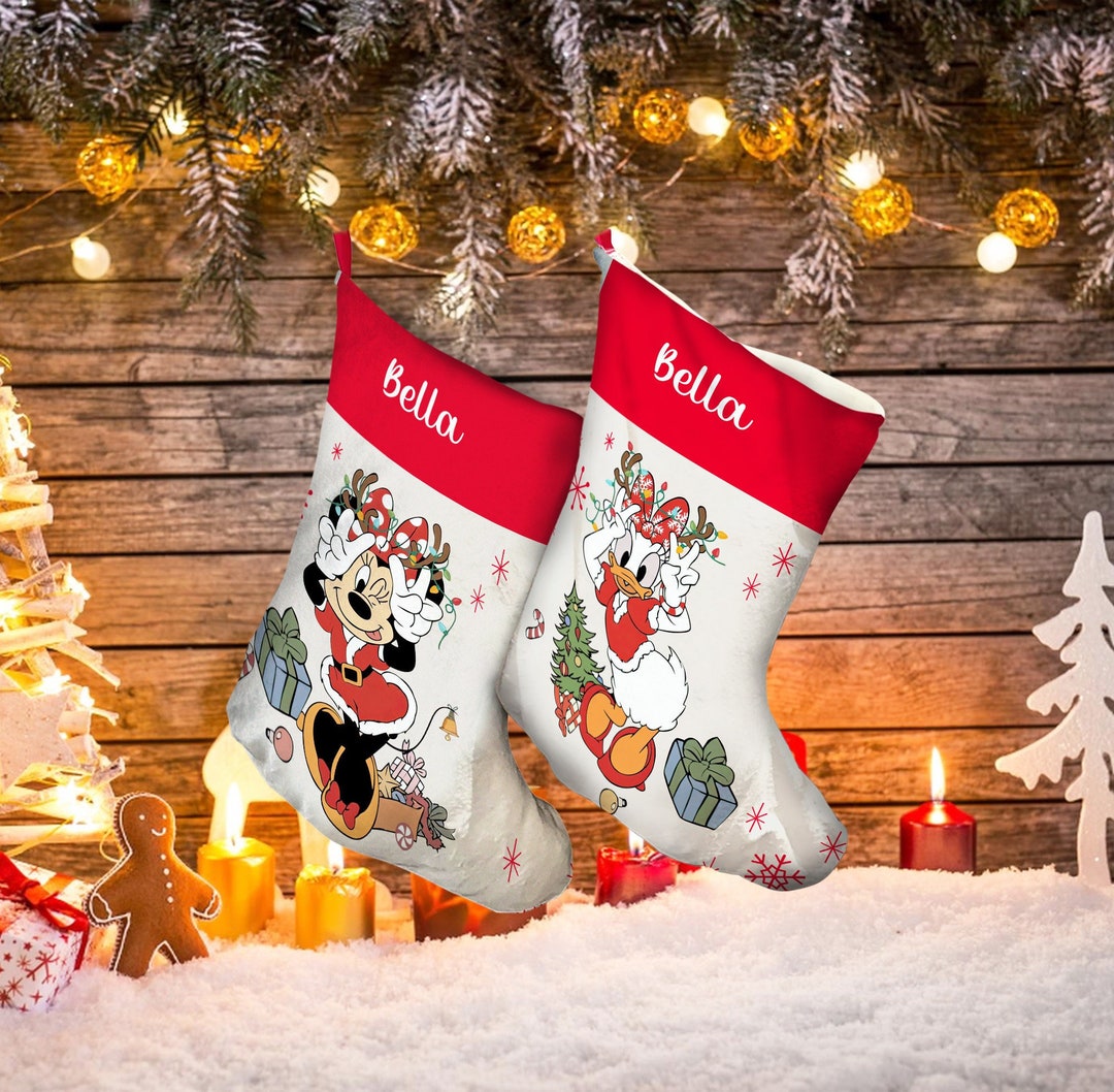 Pesonalized Minnie and Daisy Christmas Stocking Minnie Mouse - Etsy UK