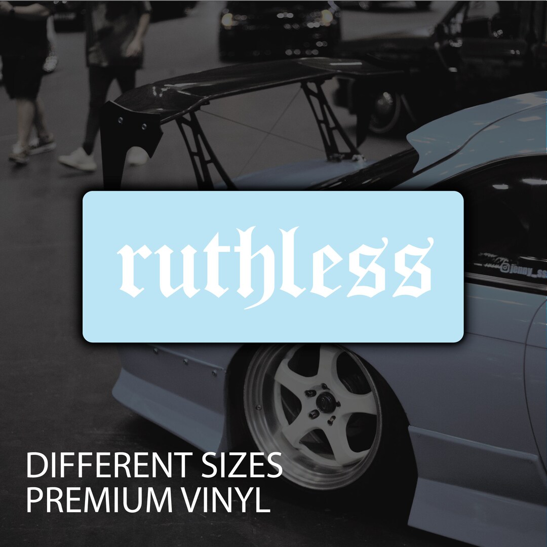 Ruthless Vinyl Decal Sticker - Car Window Sticker - Alternative Old ...