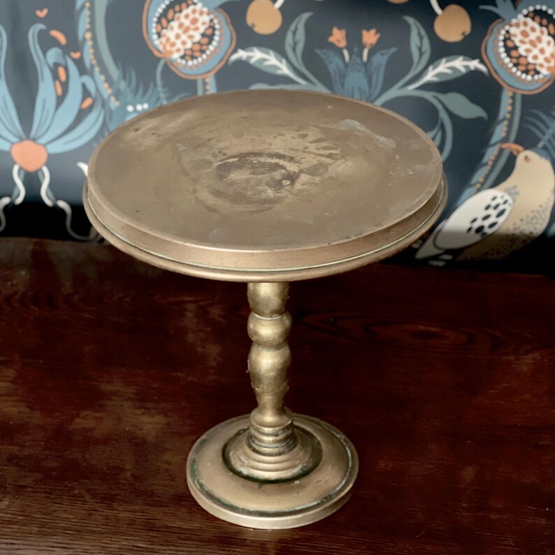 Antique Brass Cake Stand - Etsy