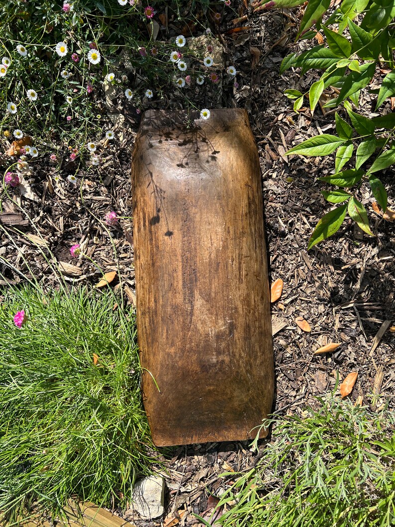 Antique Large Wooden Trough / Bowl - Etsy