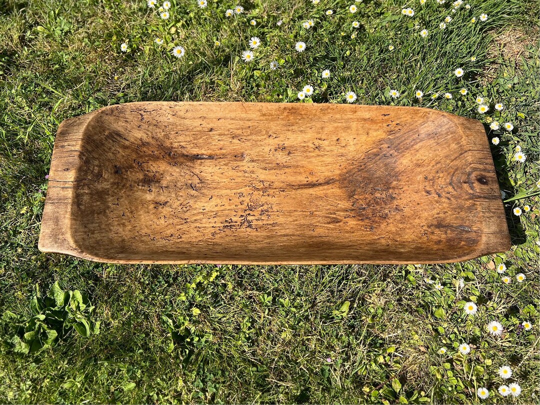 Antique Large Wooden Trough / Bowl - Etsy