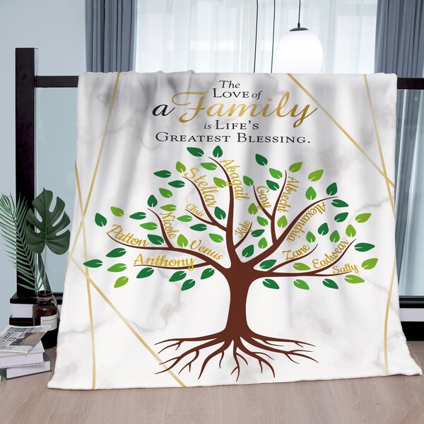 Family Tree Blanket - Etsy