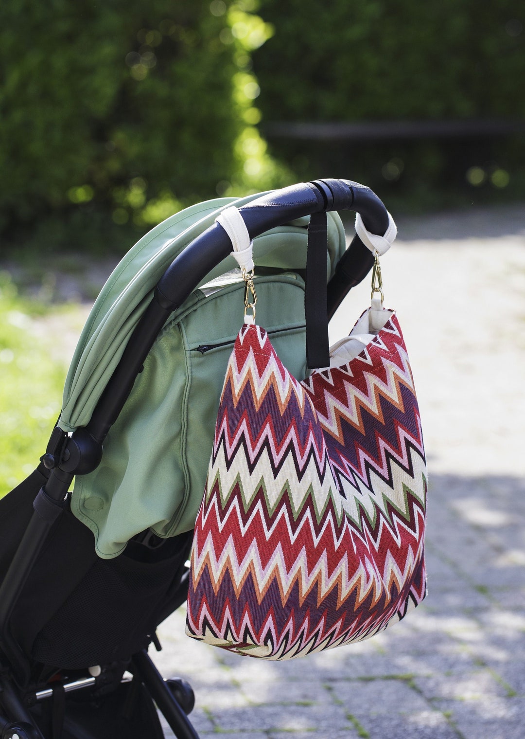Stroller Diaper and Tote Bag Multicolor Lightweight Zigzag - Etsy