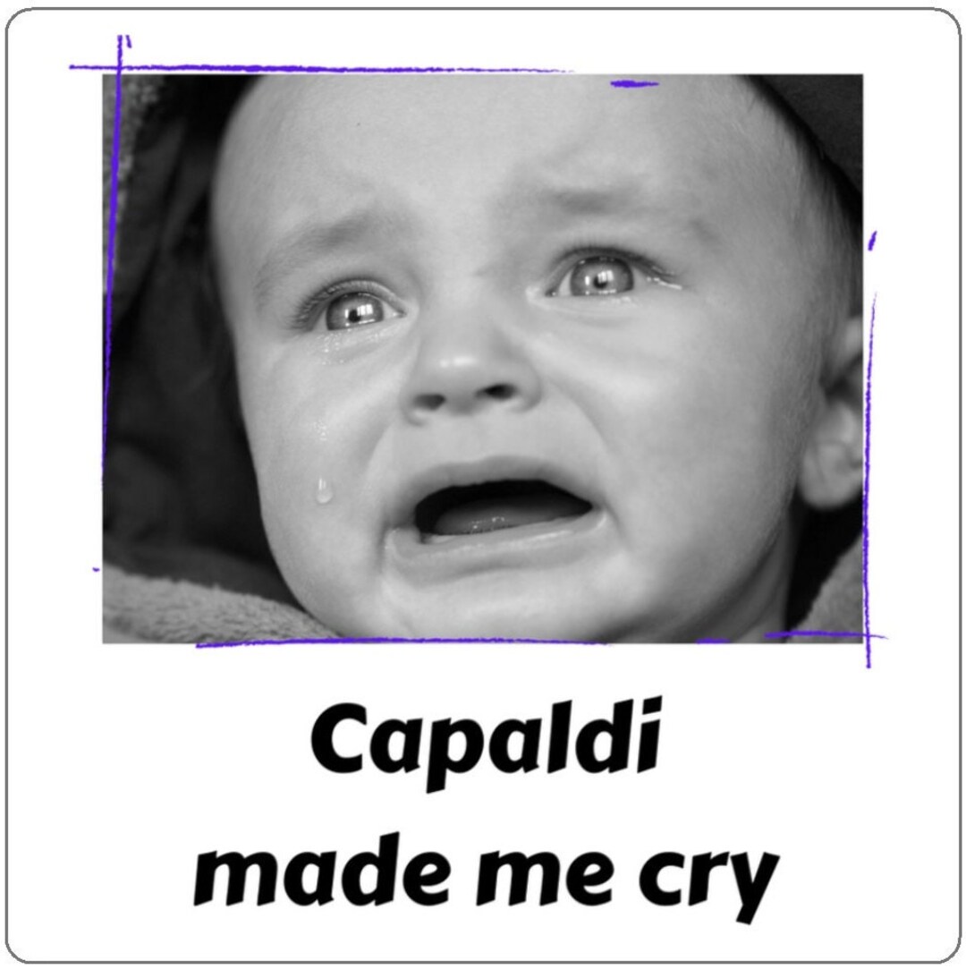 Capaldi Made Me Cry - Baby - Lewis Capaldi Inspired Kiss Cut Sticker # ...