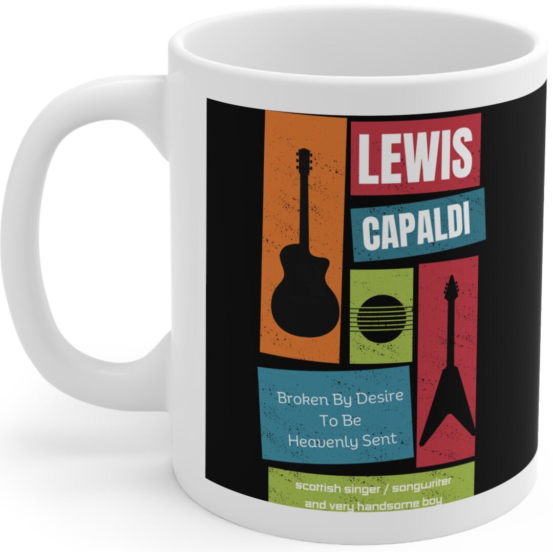 Retro Poster- Lewis Capaldi Inspired Glossy White Mug #MSTAA0017B Lewis ...