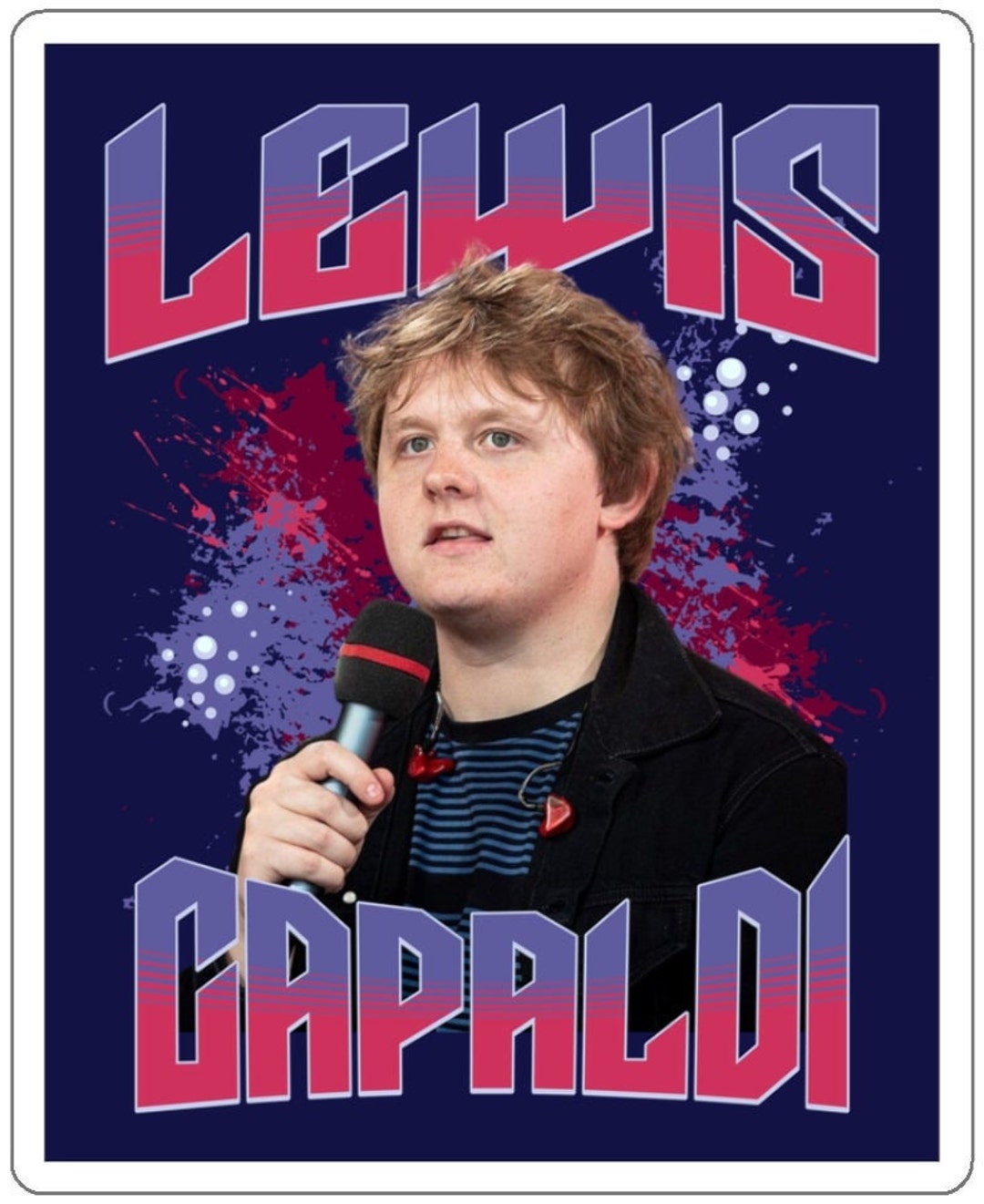 Lewis Purple - Lewis Capaldi Inspired Kiss Cut Sticker #SSL440006 Lewis ...