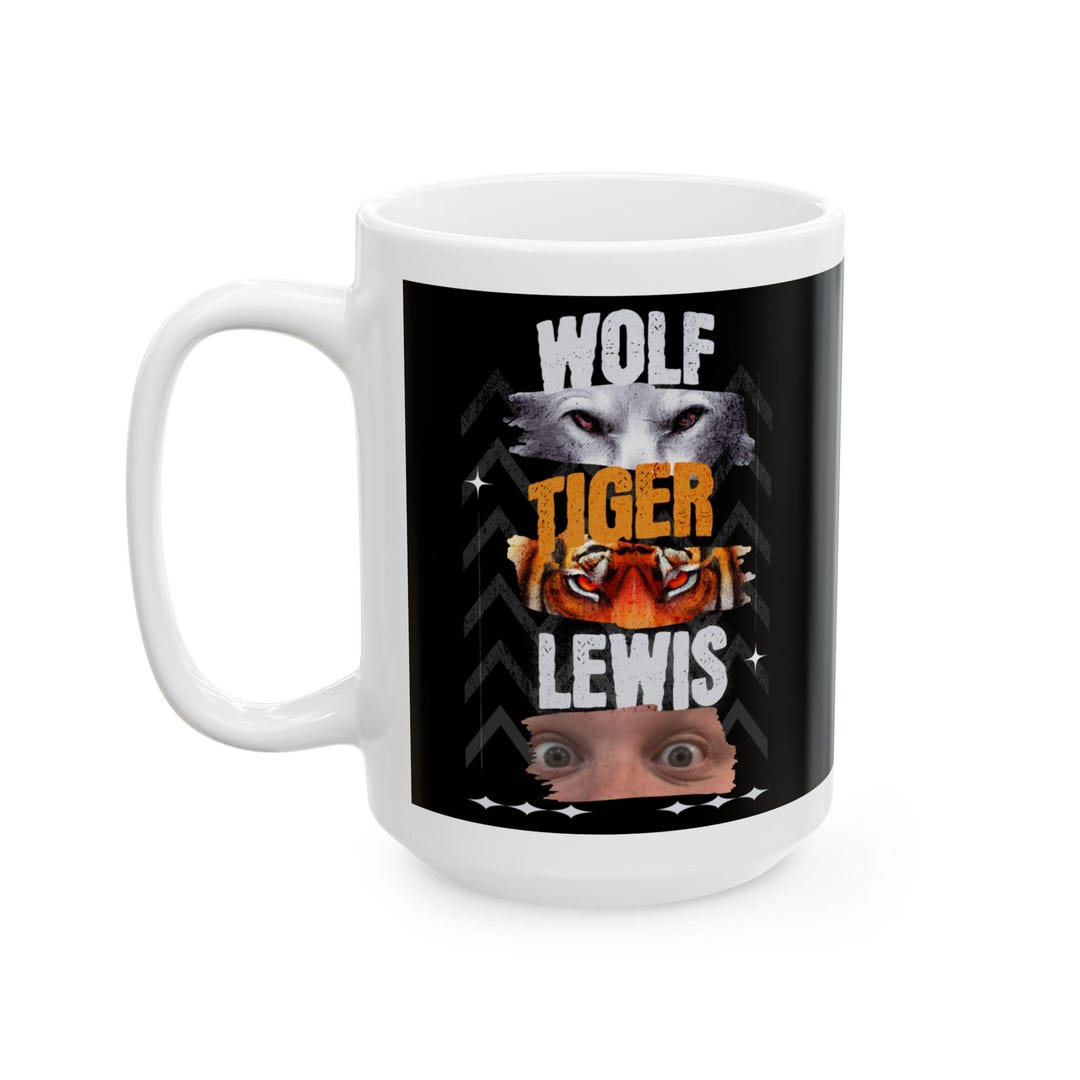 Wolf Tiger Lewis - Lewis Capaldi Inspired Ceramic Mug by Rhythmic Rags ...