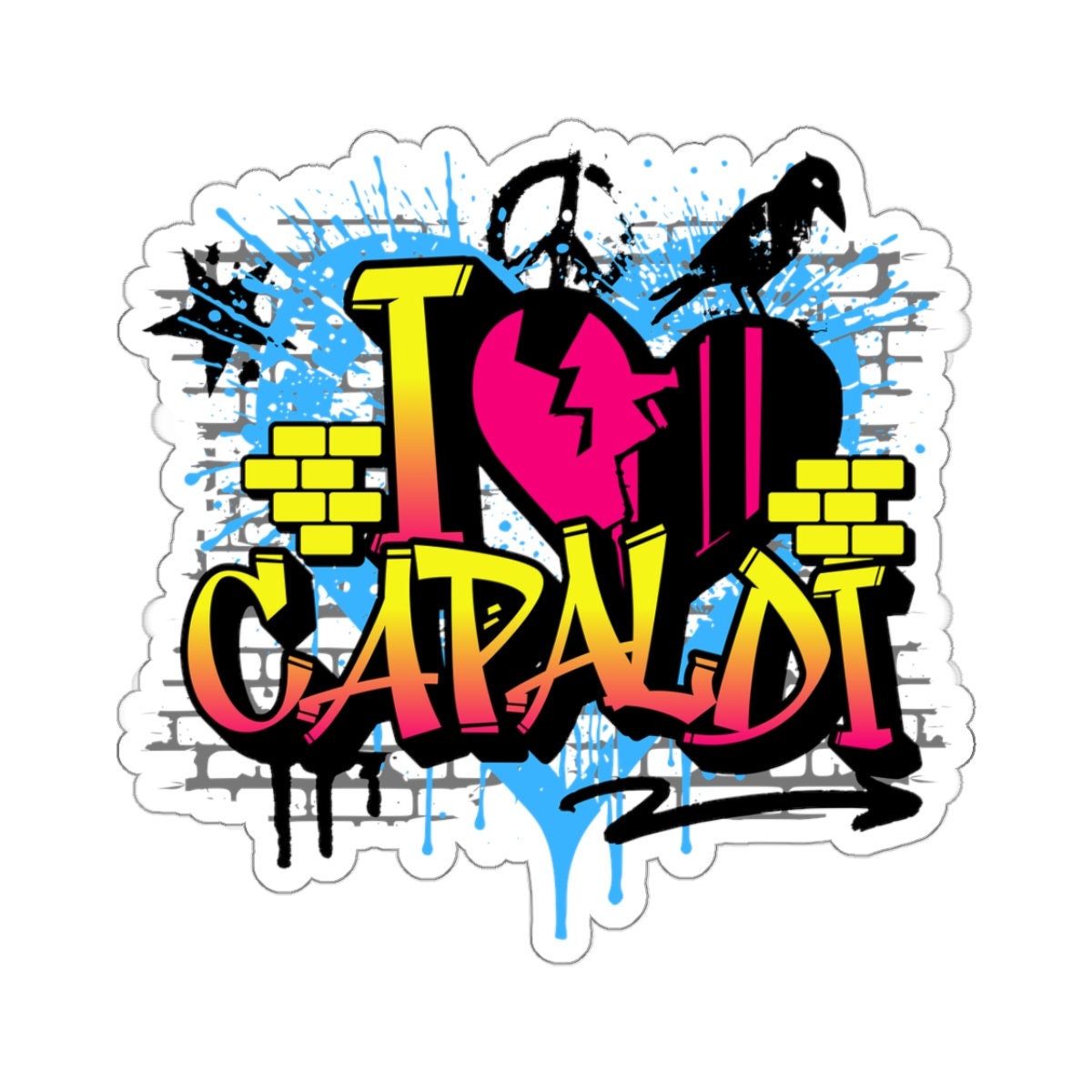 Graffiti - Lewis Capaldi Inspired Kiss Cut Sticker #SSL440006 Lewis ...